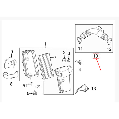 PORSCHE CAYENNE 92A Air Cleaner Connecting Pipe Tube 95811022302 NEW ...