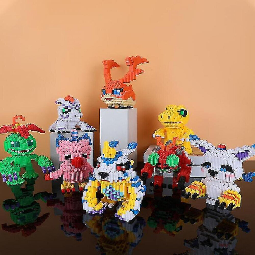 Diy Digimon Small Building Cartoon Agumon Animal Model Education Game ...
