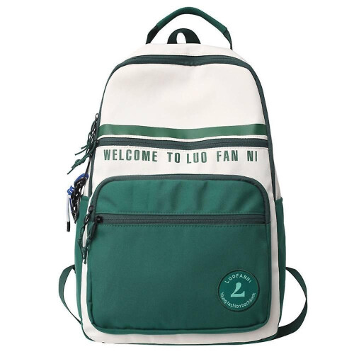 Student Simple English School Bag, Color Matching Large-capacity ...