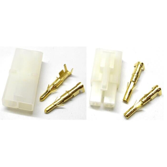 RC R/C 7.2v Tamiya Battery Large Male Female Connector Plug Set Gold ...