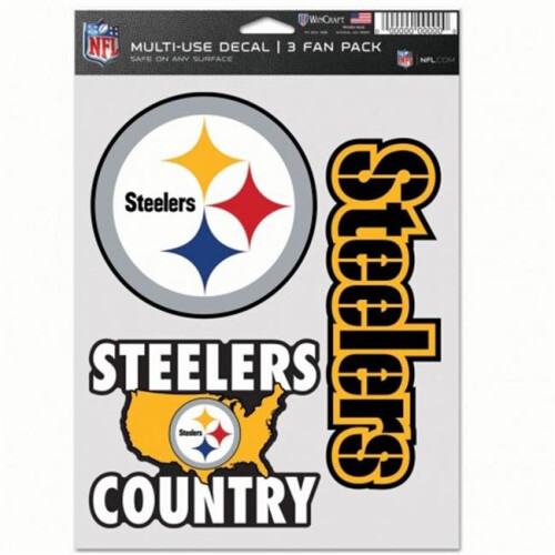 Wincraft NFL Pittsburgh Steelers Decal Multi Use Fan - Pack of 3 on OnBuy