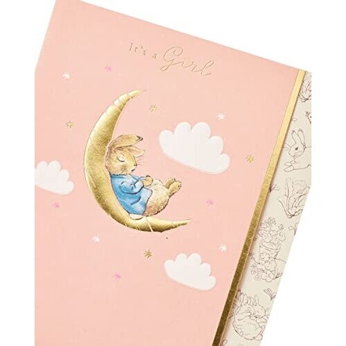 UK Greetings Baby Girl Congratulations Card - Peter Rabbit New Baby ...