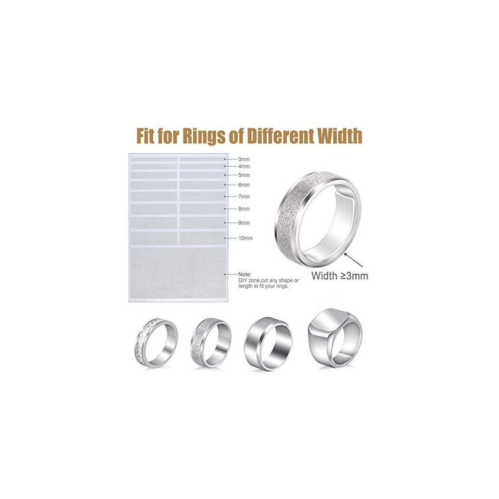 Blulu Ring Size Adjuster Loose Rings Adjuster Invisible Ring Sizer with Clean Cloth for Wide Ring Fixing 5 Sheets 85 Pieces Totally on OnBuy