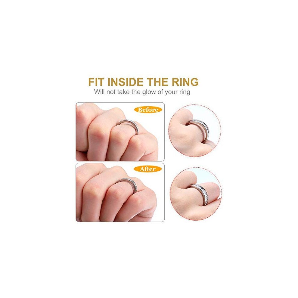 Blulu Ring Size Adjuster Loose Rings Adjuster Invisible Ring Sizer with Clean Cloth for Wide Ring Fixing 5 Sheets 85 Pieces Totally on OnBuy
