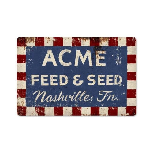 Past Time Signs AIF141 18 x 12 in. ACME Feed Satin Sign on OnBuy