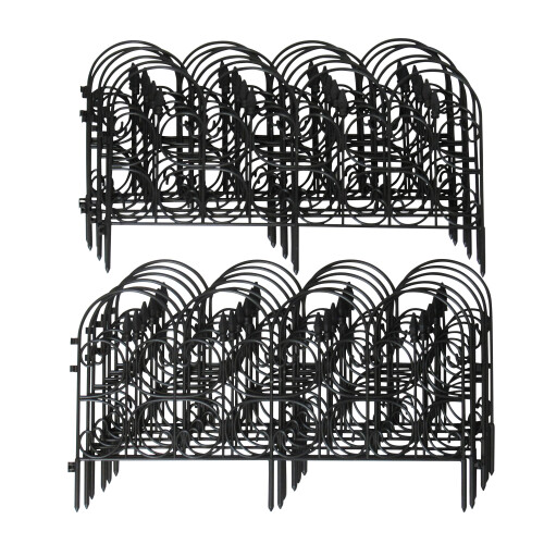 Garden Border Lawn Edging Fence X2 (Black Plastic Low Fencing) on OnBuy
