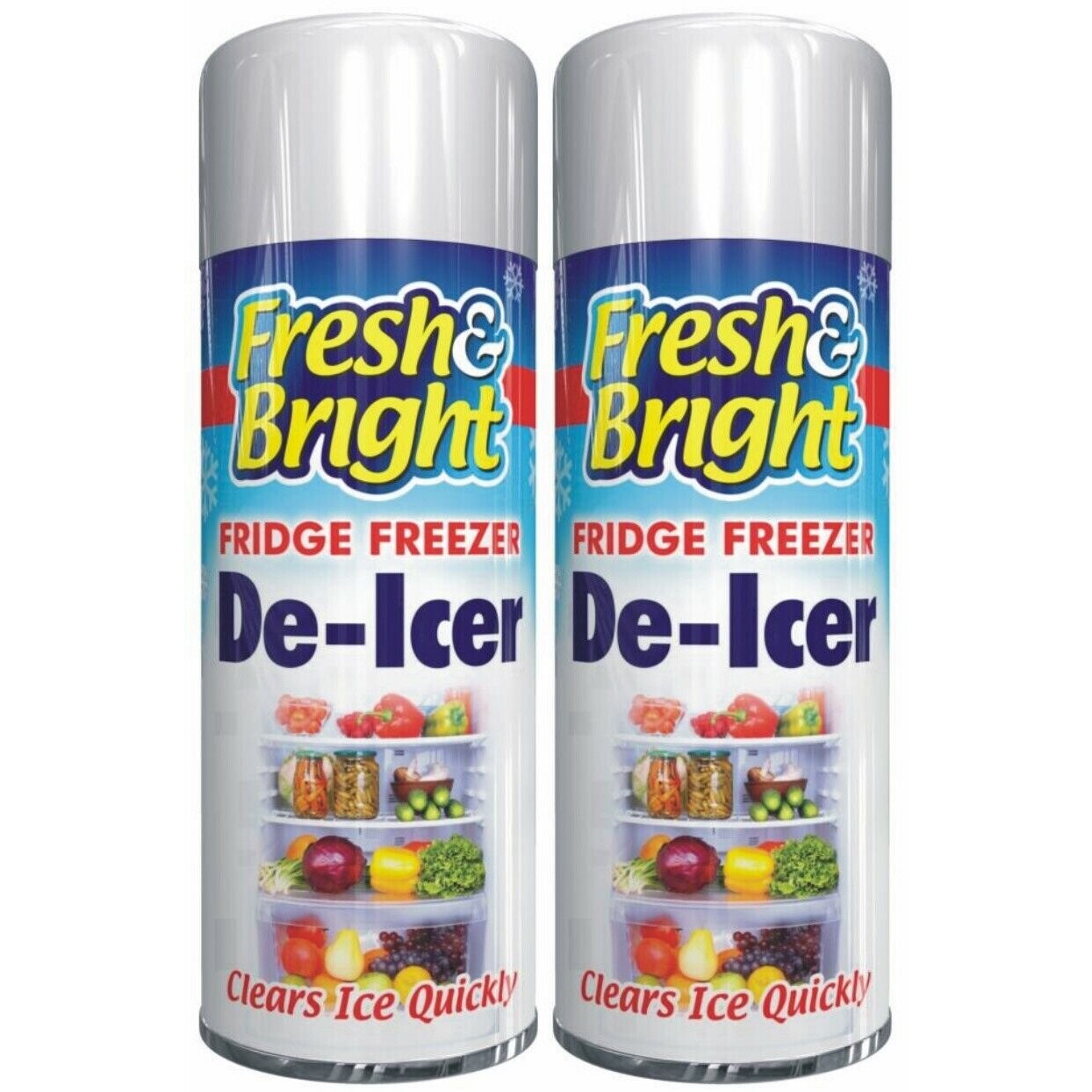 2 x 200ml Fridge Freezer De-Icer Spray - Fast Ice Defrost, Anti ...