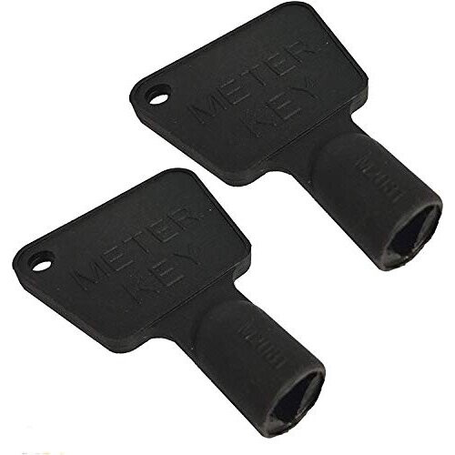 fiXte? Triangular Gas Electric Utility Meter Box Key Black Plastic ...