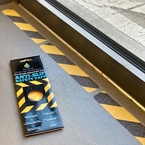 Anti slip tape black clear hazard grip grit stick on step stairs floor ...