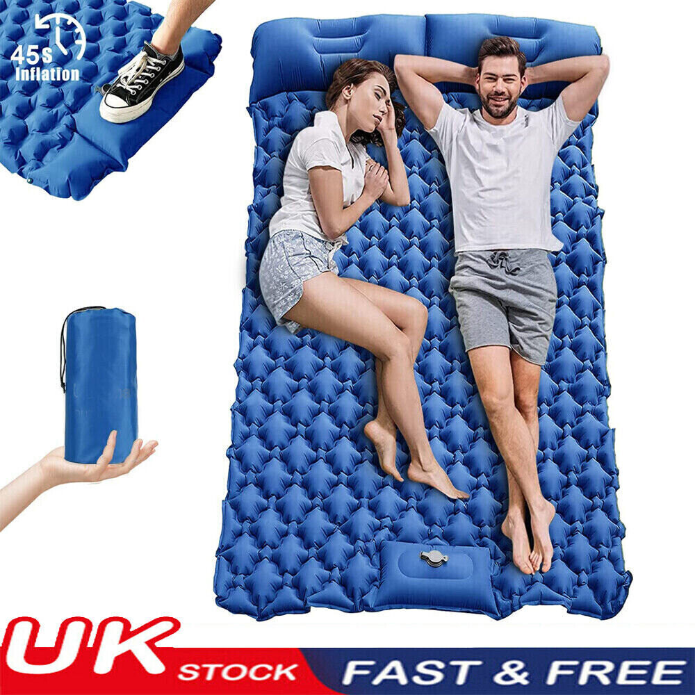Inflatable Camping Mat Ultralight Double Sleeping Mattress Air Pillow ...