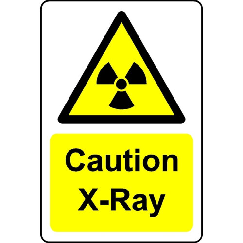 Caution X-Ray safety sign - Self adhesive sticker - 400mm x 300mm on OnBuy