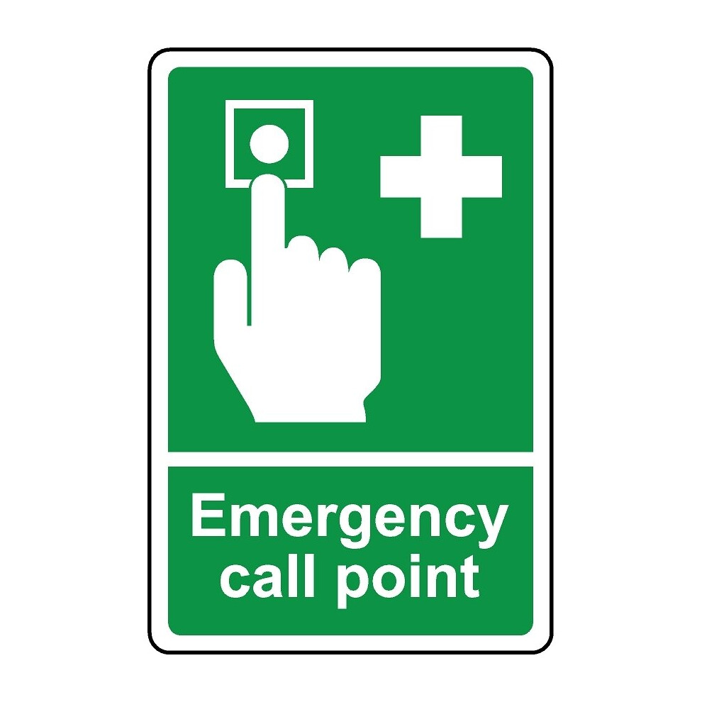 Emergency call point safety sign - 3mm Aluminium sign - 300mm x 200mm ...