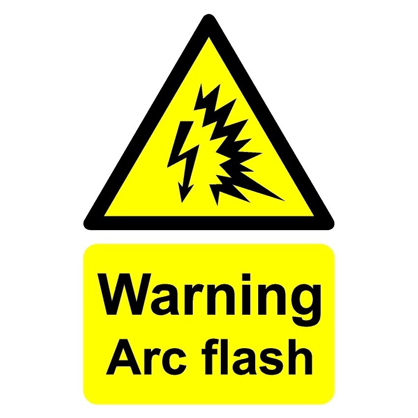 Warning arc flash safety sign - 1mm Plastic sign - 400mm x 300mm on OnBuy