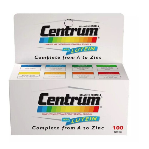 Centrum 100's with Lutein: Complete Multivitamin Dietary Supplement ...