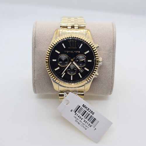 Michael Kors MK8286 Lexington Chronograph Gold Bracelet Men's Watch on ...