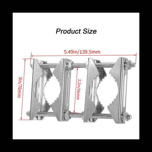 Double Antenna Mast Clamp V Jaw Block 5.5Inch Bolts,Anti-Rust Heavy ...