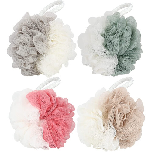 Bath Sponges Shower Loofahs Mesh Balls Sponge Multi Color for Body Wash ...