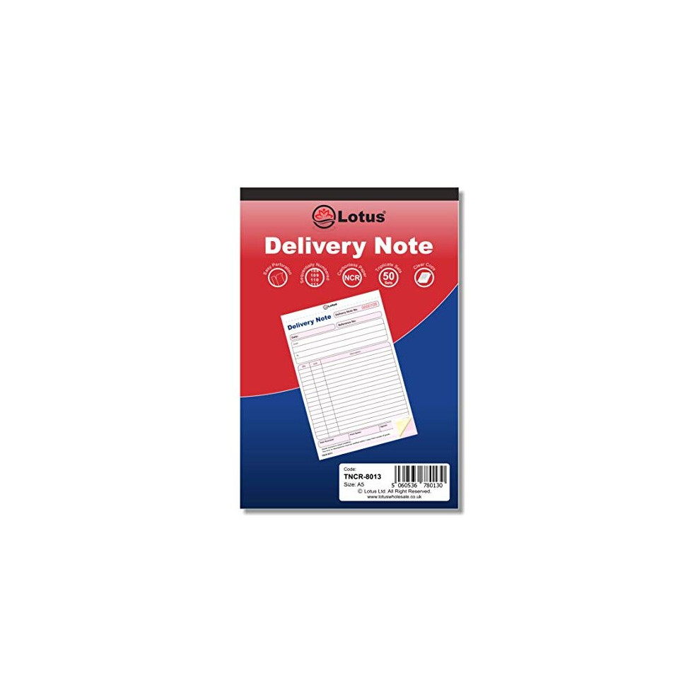 Triplicate Delivery Note Book NCR A5 143 x 210mm Delivery Note Book ...