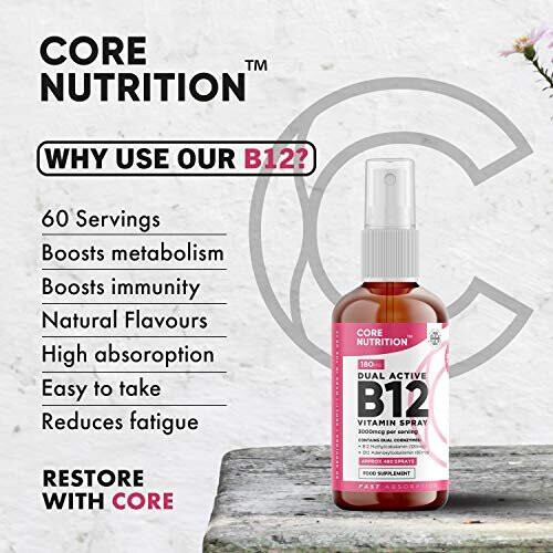 Vitamin B12 Spray 3000mcg High Strength 60ml for 60 Day Supply Vegan ...