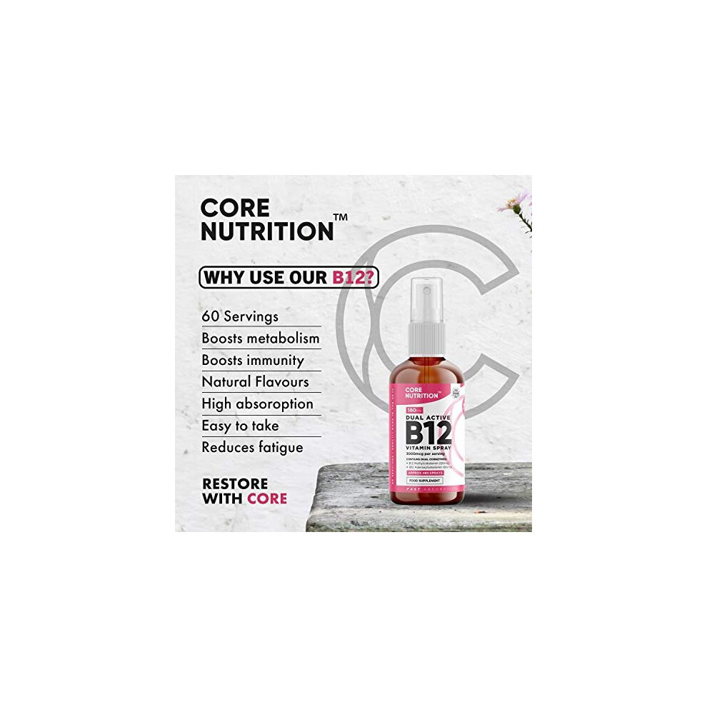 Vitamin B12 Spray 3000mcg High Strength 60ml for 60 Day Supply Vegan ...