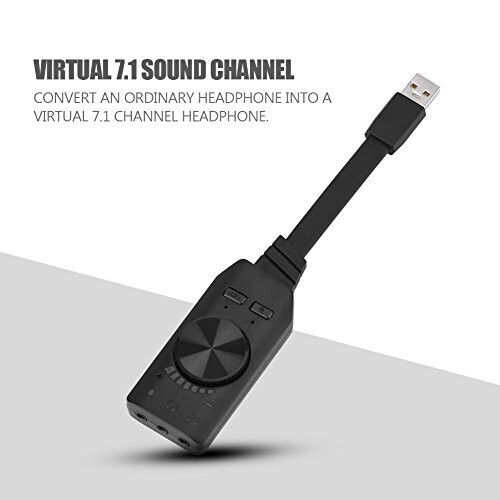 PLEXTONE GS3 Virtual 71 Channel USB Audio Adapter External Sound Card ...