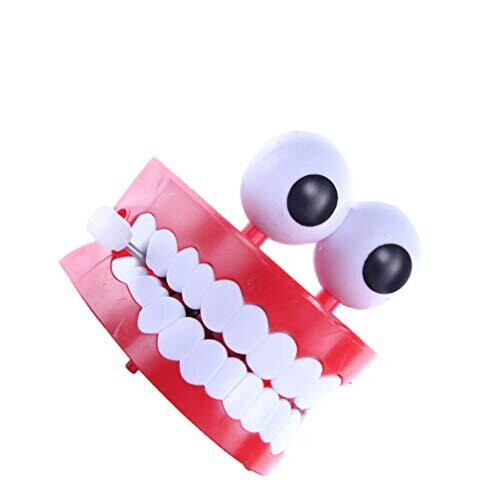 Wind Up Teeth Chomping Tooth Chattering Teeth with Eyes Walking Teeth ...