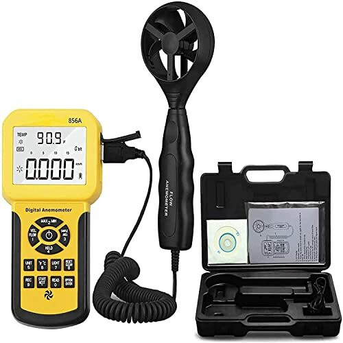 Digital Anemometer Handheld CFM Pro Anemometer Measures Wind Speed Wind ...