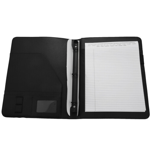 A4 Leather 3 Ring Portfolio Binder Business Binder Padfolio with ...