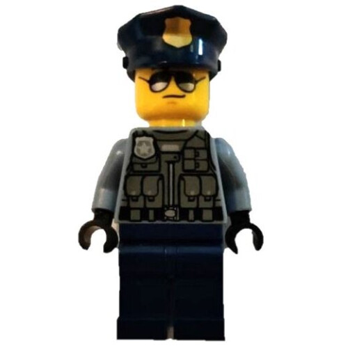 LEGO City Police Officer Sand Blue Jacket Minifigure (Bagged) on OnBuy