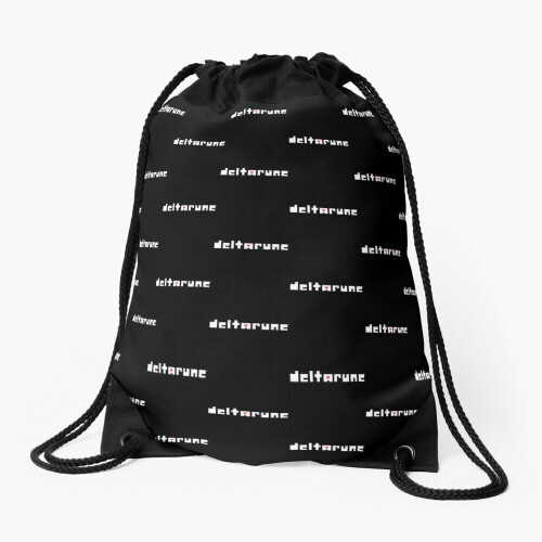 Drawstring Bag Deltarune Merch Deltarune White Logo Sport Gym Shoe ...