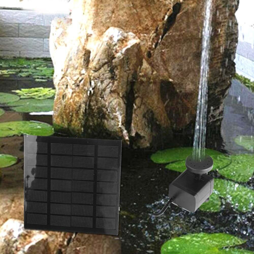 Solar Panel Powered Water Feature Plants Pump Garden Pool Pond Aquarium ...