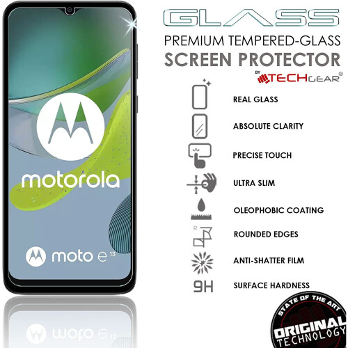 GLASS for Motorola Moto E13, Tempered Glass Screen Protector Cover [2 ...