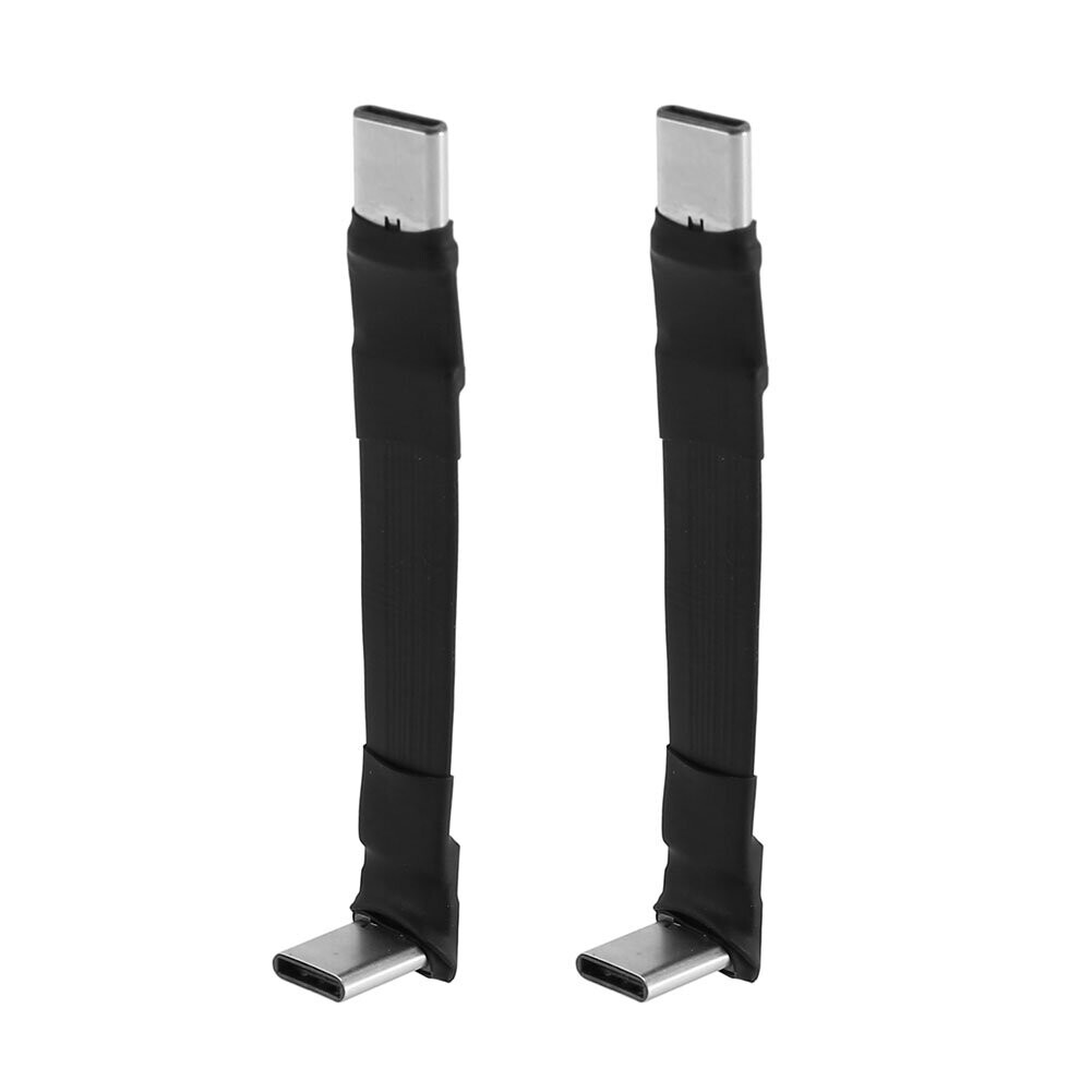 2X USB 3.1 Type C to Type C Cable 90 Degree Adapter FPC FPV Ribbon Flat ...