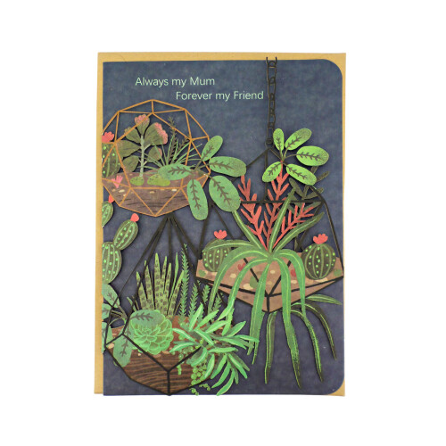 Paper Cut Art Mum Forever My Friend Any Occasion Greeting Card By ...