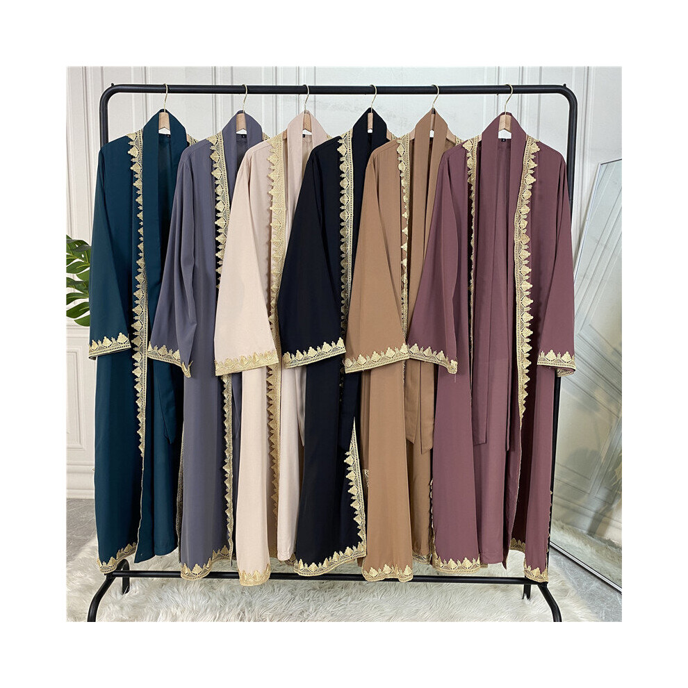 Ramadan Open Abaya Kimono Arabic Muslim Hijab Dress Embroidery Pakistani Kaftan Abayas for Women ...