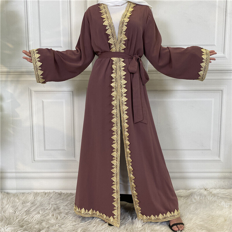 Ramadan Open Abaya Kimono Arabic Muslim Hijab Dress Embroidery Pakistani Kaftan Abayas for Women ...