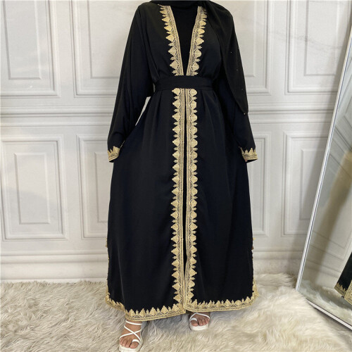 Ramadan Open Abaya Kimono Arabic Muslim Hijab Dress Embroidery Pakistani Kaftan Abayas for Women ...