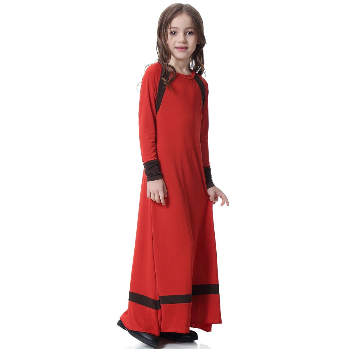 Ramadan Dubai Arabic Muslim Girl Dress Turkey Sweet Ruffles Abaya ...