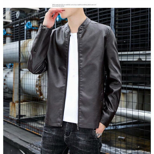 Young Men In Leather Autumn and Winter Punk Slim Version of Handsome ...