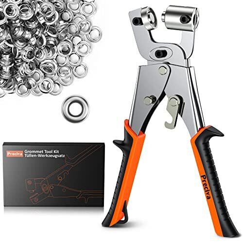 10MM Magnetic Eyelet Punch Kit, Preciva Silver Grommet Kit with Locking ...