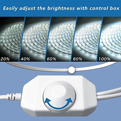 White Led Strip Lights,15M Dimmable Daylight White,900 LEDs 6500K 12V ...