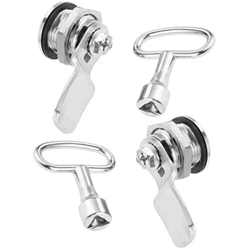 2 Sets Electric Meter Box Latch with Triangle Socket Key, Gas Meter ...