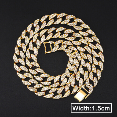 (Rust Red, 55cm) Men Chain Neklace Men's Hip-Hop Chains Chain Studded ...