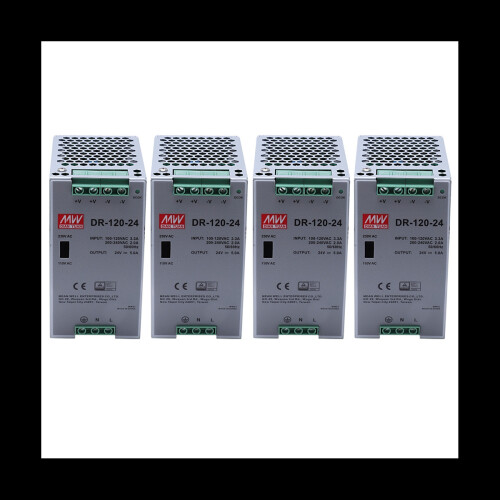 4X -120-24 120W Industrial Grade Rail Power Supply 24V5A Switching ...