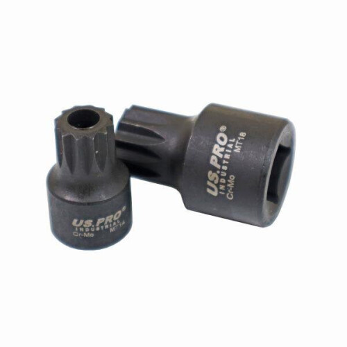 US PRO INDUSTRIAL 9PC Stubby Impact XZN Spline Bit Socket Set M4 - M18 ...