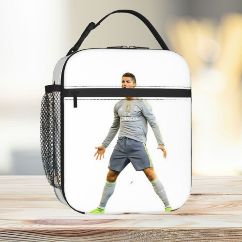 Lunch Bag Cristiano Ronaldo Tote Insulated Cooler Kids School Travel on ...