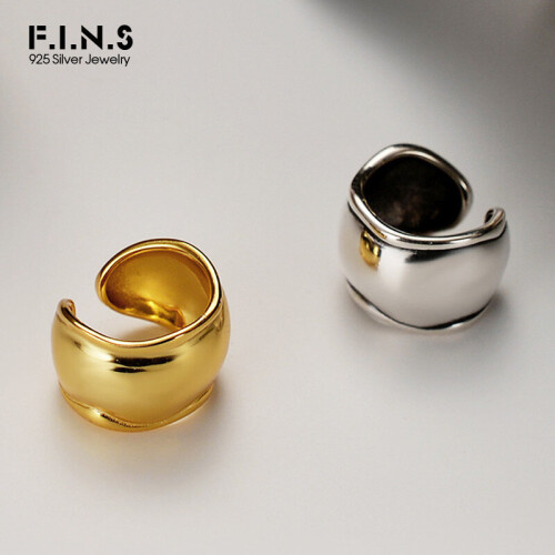 F.I.N.S 1Piece Retro Old S925 Silver Irregular Concave-Convex Ear Cuff ...