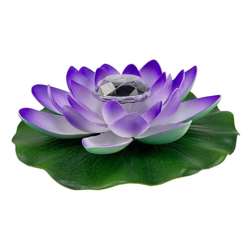 Solar Energy Floating Lotus Flower Artificial Floating Lotus Flower For ...