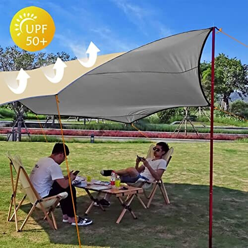 5m X 5m Large Camping Tarps Waterproof Hammock Rain Fly Multipurpose ...