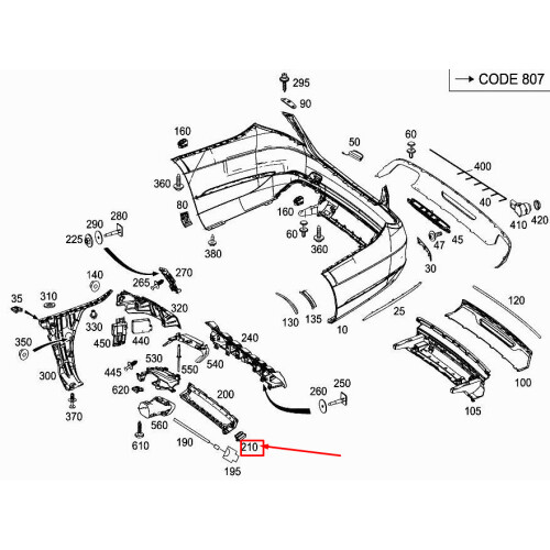 MERCEDES-BENZ S W222 Rear Bumper Switch Module A2139052109 NEW GENUINE ...